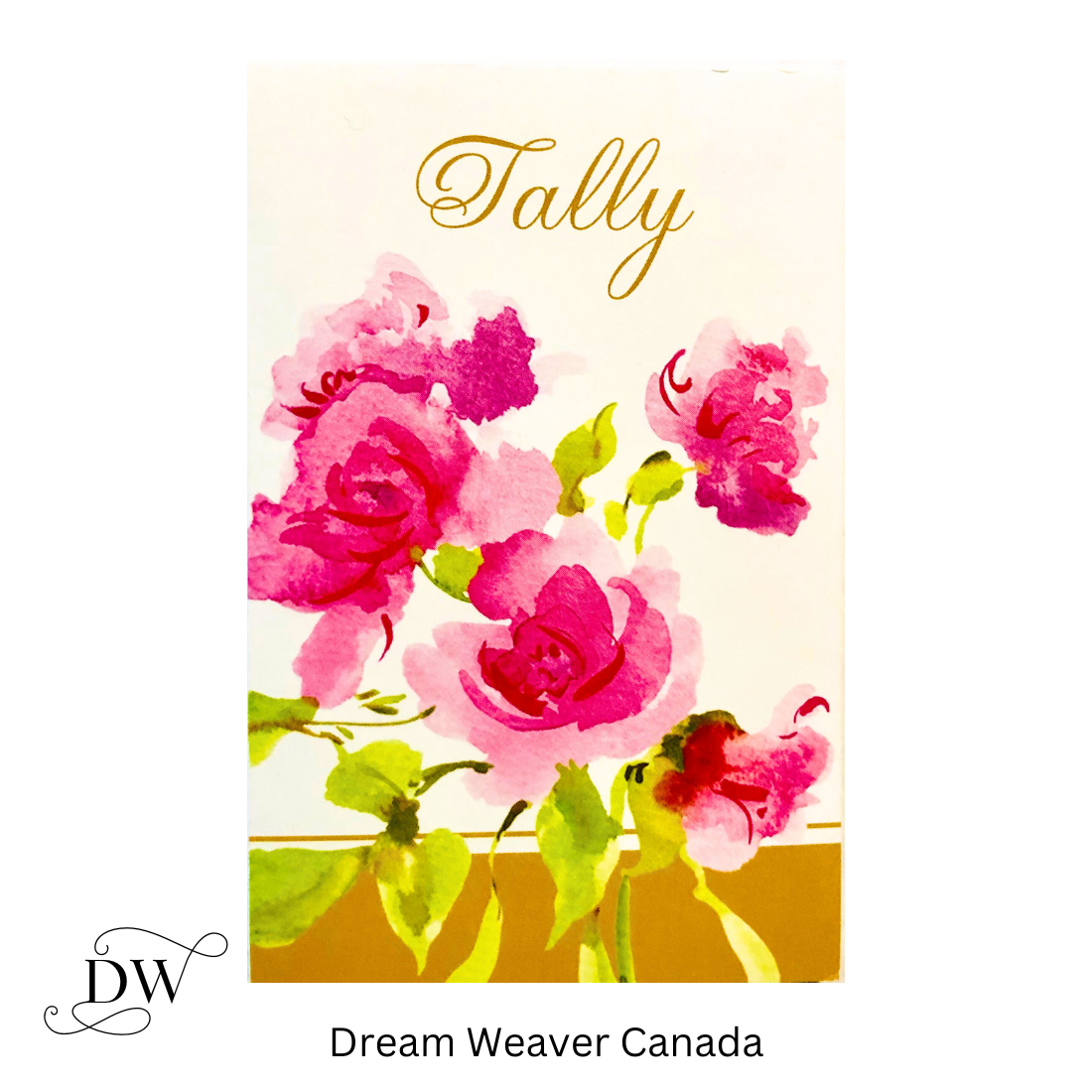 Bridge Tally | Pink Flowers | Dream Weaver Canada