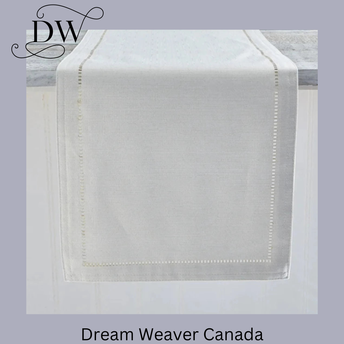 Cream with Metallic Gold Shimmer Table Runner | Dream Weaver Canada
