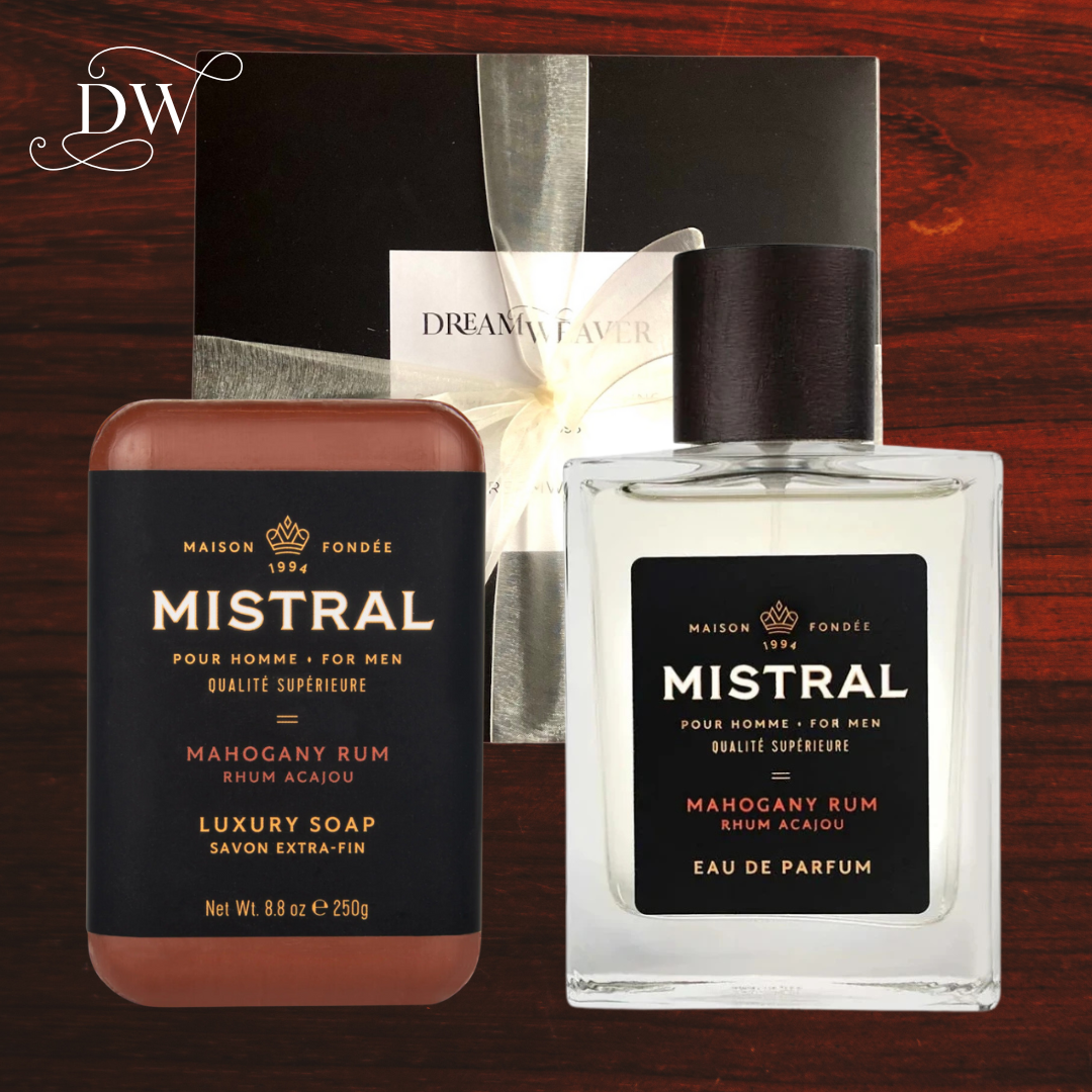 Mahogany Rum Cologne & Soap Gift Set | Mistral | Dream Weaver Canada