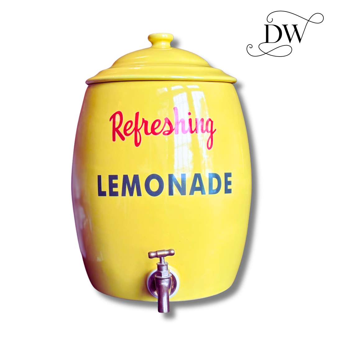 Yellow Ceramic Lemonade Dispenser | 20 L Drink Server | Dream Weaver ...